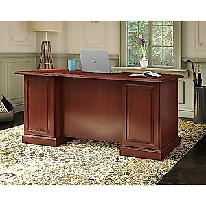 Bush Furniture Kathy Ireland Home Bennington Manager's Desk, Harvest Cherry