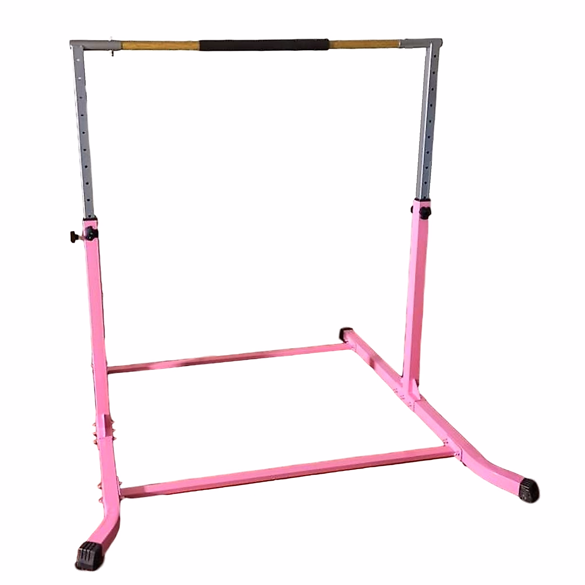 Athletic Bar Expandable Horizontal Standard Kip Bar with Free Removable Foam Padded Bar Pad for Training, Gymnastics Pink