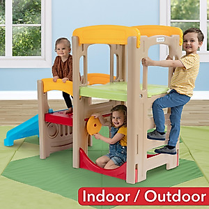 Simplay3 Young Explorers Adventure Climber - Indoor Outdoor Crawl Climb Drive Slide, Year-Round Playset for Children