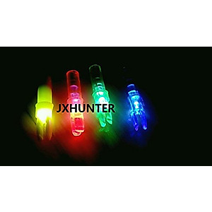 Jiexi Hwyp luminous led nocks for inner diameter 6.2mm compound bow arrow Pack of 6 (green)