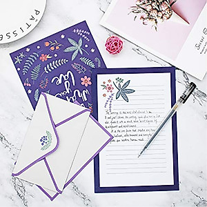 Stationary Paper and Envelopes Set, 90 PCS Stationary Set for Women Girls and Men Boys Cute Stationary Writing Stationery Paper with 30 Envelope - 60 Letter paper (8.27x5.71 inch) With Tape.