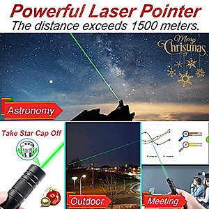 Green Laser Pointer High Power, High Power Laser Pointer Long Range Strong Green Laser Light Pointer USB Rechargeable Lazer Pointer Pen for Presentations Teaching Astronomy Hunting High Laser Pointer