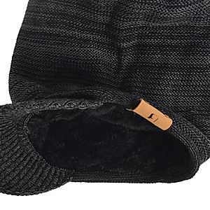 VECRY Men's Oversize Slouch Beanie Slouchy Skullcap Large Baggy Hat (Visor-Dgrey)