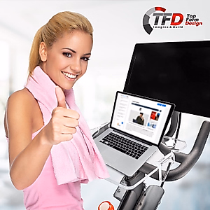 TFD The Tray3D | Compatible with Peloton Bike Gen 3 & Bike+ (Both Models), Made in the USA, Laptop & Desk Tray Holder | Designed with Premium Grade Acrylic Materials - The Ultimate Peloton Accessories