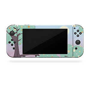 Tacky Design Kawaii Cats Skin Compatible with Nintendo Switch Skin Wrap Cover, Cute Skin for Nintendo Switch Stickers, Premium Vinyl 3M Full Wrap Decal (Green Cats)