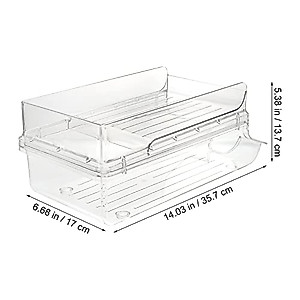 SOLUSTRE Wine Fridge Beverage Refrigerators Refrigerator Can Organizer Can Organizer for Fridge Food Pantry Storage Rack Soda Can Organizer Double Layers Soda Bottle Dispenser Drink Dispenser