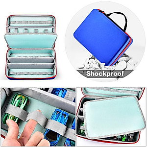 GWCASE Toy Car Organizer Case Compatible with Hot Wheels Cars/for Matchbox Cars. Storage Holder Carrying Container Bag Fits for Hotwheels/for Diecast Mini Model Car (Box Only)