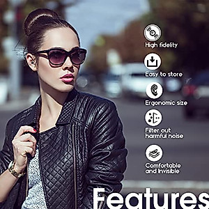 Ear Plugs, High Fidelity Concerts Earplugs-Mudeela 3 Pair Noise Reduction Festival Earplugs, 23db Protection, Musicians Earplugs for Concert, DJ, Motorcycle, Loud Music, Invisible Ear Plugs