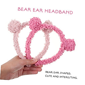 Ciieeo Bear Ears Headbands 6pcs Cute Bear Ears Headband Bear Ears Headbands Decorative Hair Hoops Bear Ears Headdress Headband Resin Hoops for Makeup Lovely Headdress