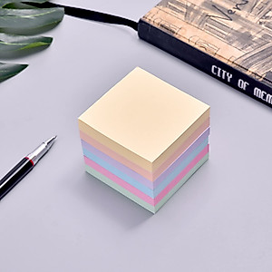 Pop Up Sticky Notes Pad, 3 in x 3 in Candy Color Easy Post Notes 6 Pad 100 Sheet/pad 600 Sheet Total, Individual Package