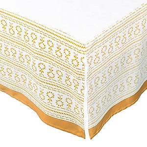 La Premura Sunflower Baby Girl Crib Bedding Set for Girls, 3-Piece Nursery Crib Set Including Crib Sheet, Blanket and Crib Skirt, Sunflower Baby Stuff, Beige & Orange