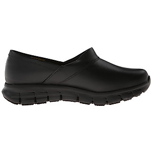 Skechers for Work Women's Relaxed Fit Slip Resistant Work Shoe, Black, 8 M US