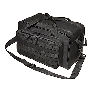 Allen Company Range Bag with Pistol Rug & MOLLE Loops, Black, 15x8x8.5-Inch