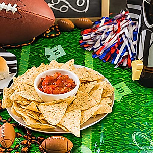 MATICAN Football Tablecloth, 2-Piece Football-Themed Tablecloths, Superbowl Party Decorations 2023, Football Party Supplies, 86.6 x 51.2 Inches