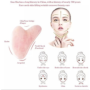 Face Roller Skin Care - Jade Roller Gua Sha Set, Rose Quartz Face Roller | Ultimate Facial Skin Care Products & Beauty Products Tools | Jade Facial Roller for Face and Eye Massager