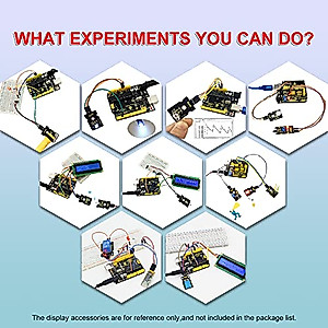 KEYESTUDIO 48 Sensors Modules Starter Kit for Arduino with LCD, 5v Relay, Sound, LED Modules, Servo Motor, Motion, Pressure Sensor, Gas Sensor, etc.Programming for Beginners Adults Learning