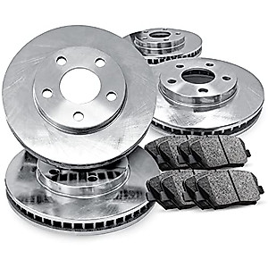 R1 Concepts Front Rear Brakes and Rotors Kit |Front Rear Brake Pads| Brake Rotors and Pads| Ceramic Brake Pads and Rotors |fits 2007-2017 Lexus LS460, 2008-2016 Lexus LS600h