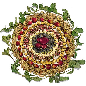 Dried Flowers and Herbs Accessories Decorations 8 Bags Set Dry Flowers Essential Supplies Rose Buds Lavender Chamomile Jasmine Scents for Flower Arrangements Crafts Bath Soap Lip Gloss Making