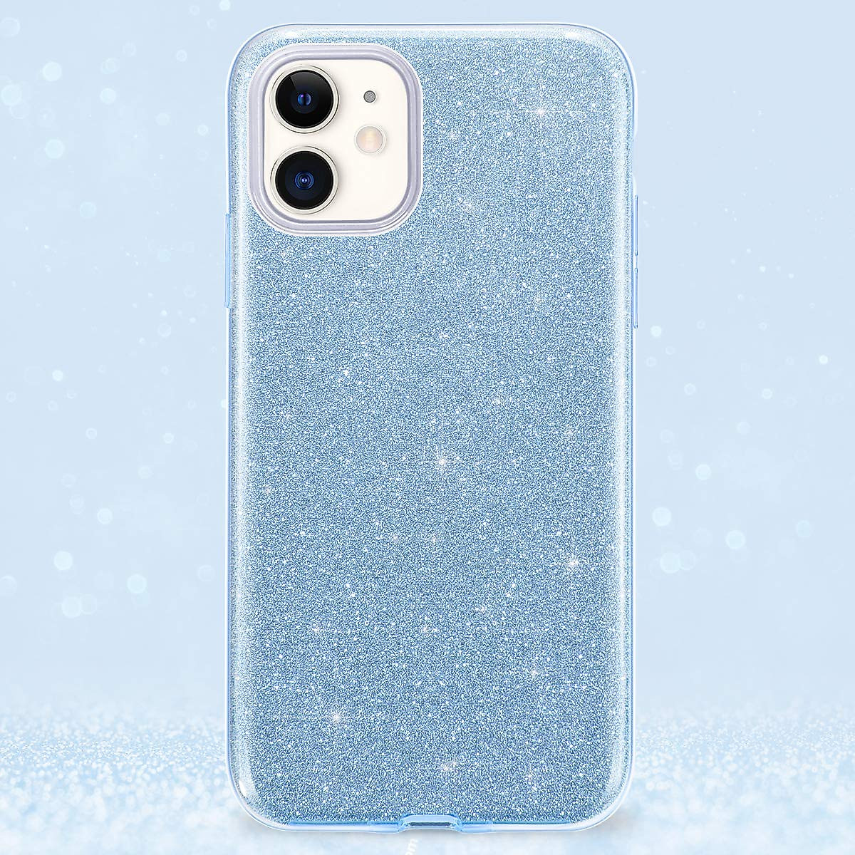 MILPROX Case Compatible for iPhone 11, Bling Sparkly Glitter Luxury Shiny Sparker Shell, Protective 3 Layer Hybrid Anti-Slick Slim Soft Cover for iPhone 11 6.1 inch (2019)-Blue