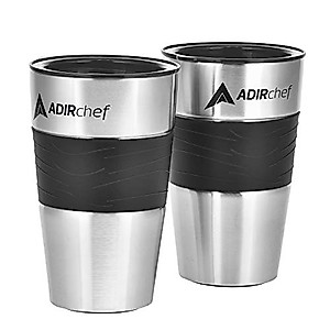 Adir 15 oz Tumbler with Lid Stainless Steel Insulated Coffee Mug and Thermal Cup with Splash Proof Opening - Insulated Travel Tumbler for Hot and Cold Drinks - BPA Free (2 Pack)