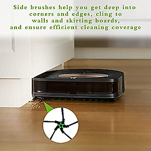 Replacement Parts and Accessories Compatible with iRobot Roomba s9 (9150) s9+s9 Plus (9550) Series Vacuum Cleaner 1 Pair Faceted Rubber Brush, 4 Filters, 4 Side Brushes, 4 Dust Bags