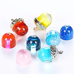 iSuperb Acorn Cap 6 Pieces Metal Acorn Bead Caps Artificial Pendant Caps Craft Caps Acorn Hats for DIY Jewelry Pendants (6 Pieces Acorn Hats)