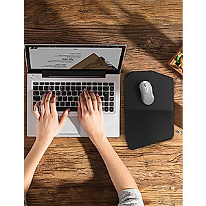SOUNDANCE Ergonomic Mouse Pad with Wrist Rest Support, Thick Mousepad Relief Carpal Tunnel Pain, Entire Memory Foam with Non-Slip PU Gel Base for Computer Laptop Desktop Home Office, 14 x 8 Inch Black