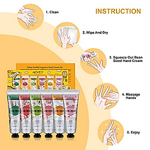 Hand Cream Set, Moisturizer Plant Fragrance Hand Lotions for Hand Care, Hand Lotion Enriched with Plant Essence More Conducive to Repair Anti Aging Anti Chapping, 30ml/Piecse (6 Pack)