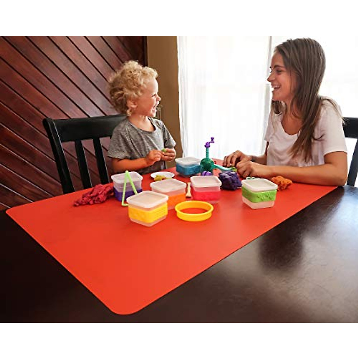 MonsterMat 36x24 Inch Extra Large Silicone Table Protector Craft Mat for Painting, Clay, Projects, Arts and Crafts and More. Easy Clean Up and Rolls for Storage. Largest Mat Available