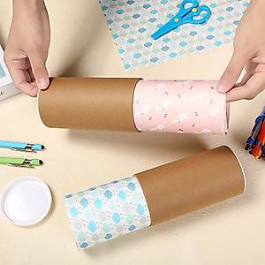 Yeaqee 20 Pack Mailing Tubes with Caps Poster Holder Tube 3 x 6 Inch Round Cardboard Mailers for Artwork Advent Calendars Classroom Craft Shipping DIY Projects Gifts Packing Maps Packaging, Brown