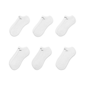 Nike Everyday Cushion No Show Socks, White/Black, Medium, Unisex, Pack of 6