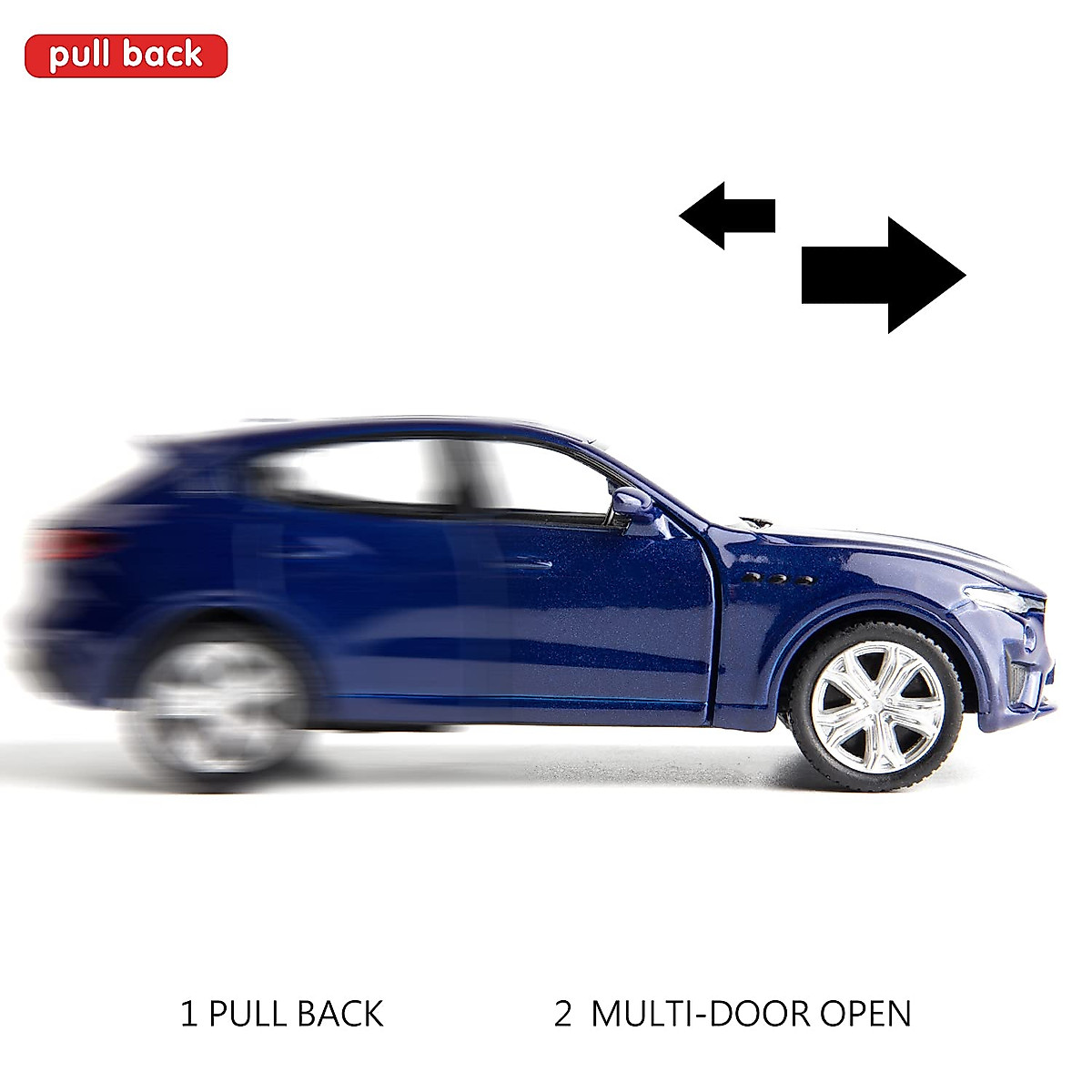 RMZ City 1:36 Scale for Diecasting Alloy Car Model Maserati Levante Toy Car, Pull Back Vehicles Toy Car for Toddlers Kids Boys Girls Gift Blue