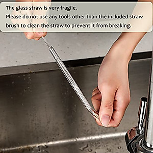 WHJY 13oz Glass Tumbler with Straw and Lid, Glass Water Bottle with Sleeve To Go Coffee Mug Cups with Lids Reusable - Grey