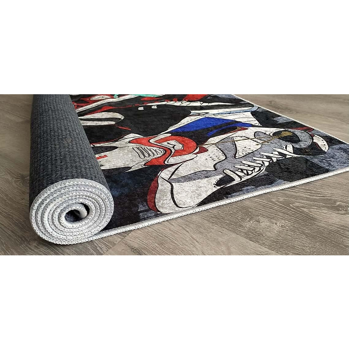 Generic Sneakers Rug, Sneakers, Shoes Rug, Street Rug, Cool Rug, Sneakers Decor Rug, Sneaker Art, Fashion Street Rug, 5.2 x 7.5 feet, Colourful