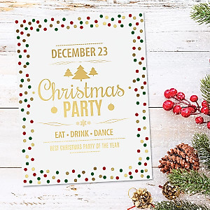 Foil Confetti Letter Papers - Set of 25, Stationery Papers, 8.5" x 11", Computer Paper, 70# Text Paper, Holiday, Christmas, Invitations, Newsletters…