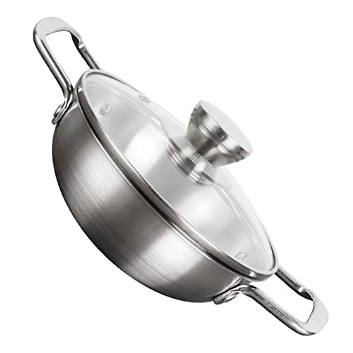 GANAZONO Stainless Steel Noodle Pot Korean Pots for Cooking Ramen Pot with Lid Stainless Steel Stock Pot Instant Ramyun Pot Noodle Stock Pot Korean Ramen Noodle Pot Korean Cooking Pot Pan