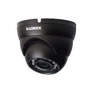 Lorex LEV1512 Indoor/Outdoor 720p HD Weatherproof MPX Security Dome Camera, 3.6mm, 112ft IR Night Vision, Works with DV800/900, LHV5100/5100W Series DVR, Black (Camera Only)