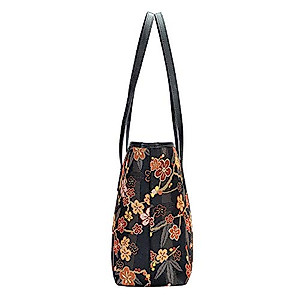Signare Tapestry Shoulder Bag Tote Bag for Women with Ume Sakura Japanese Style Travel And Work Tote Bags For Women|COLL-SAKURA