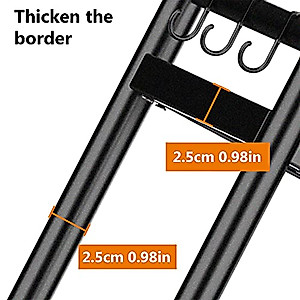 WPT Over-The-Toilet Storage, 3-Tier Bathroom Organizer with Shelves, Space Saver Toilet Rack, Stainless Steel, Easy to Assembly, Black