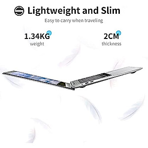 SGIN Laptop 15.6 Inch 4GB DDR4 128GB SSD, Windows 11 Laptop with Intel Celeron, up to 2.8GHz, Mini HDMI, 2.4/5.0G WiFi, 2 x USB 3.0, Expandable Storage 512GB TF(Sliver)