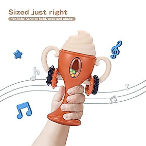 Baby Toy Rattle 8 Pcs with Storage Box Shaking Bell and Grabing Sensory Teething Spining Toy for Baby Infant, Toddlers, Boys and Girls 0-3 Years Old