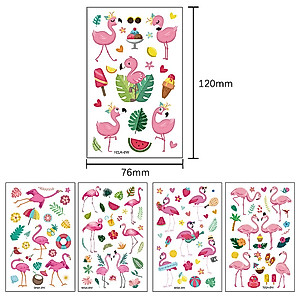 WENSHEN Cartoon Tattoos 10Sheet Animal Temporary Tattoo Fake Tattoos Vinyl Waterproof Party Favors for Kids Teens Adult Birthday, 4.7x3 Inch (Pack of 10)