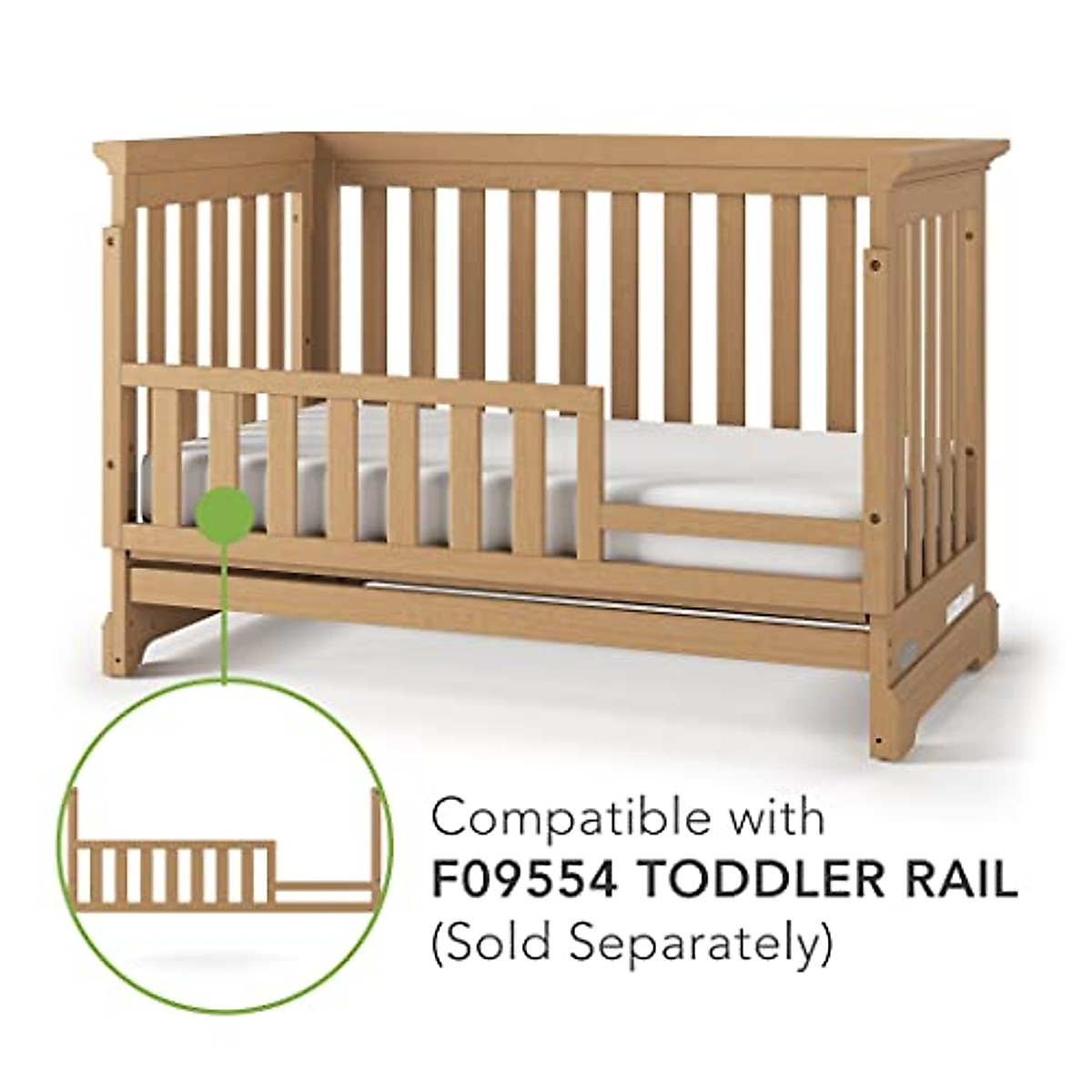 Child Craft Jordyn Euro 4-in-1 Convertible Crib, Biscotti