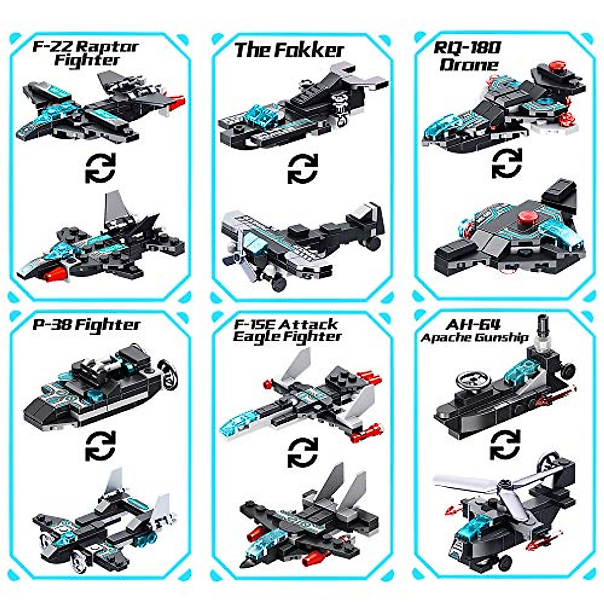 VATOS STEM Robot Building Toys, 577 PCS Construction Toys 25-in-1 STEM Toys for 6 Year Old Boys Creative Building Bricks Engineering Vehicles Blocks Kit for Kids Age 6 7 8 9 10 11 Year Old