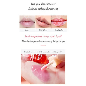 Mrettick 3Packs Hydrating Lip Oil Temperature Color Changing Lip Oil Plumping Lip Gloss Moisturizing Lip Oil Tinted for Lip Care and Dry Lip (#3)