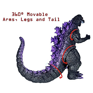 TwCare Classic 1954 65th Anniversary vs Heisei Era Godzilla Toy, Movie Series Movable Joints Action Figures Birthday Gift for Boys and Girls, Travel Bag