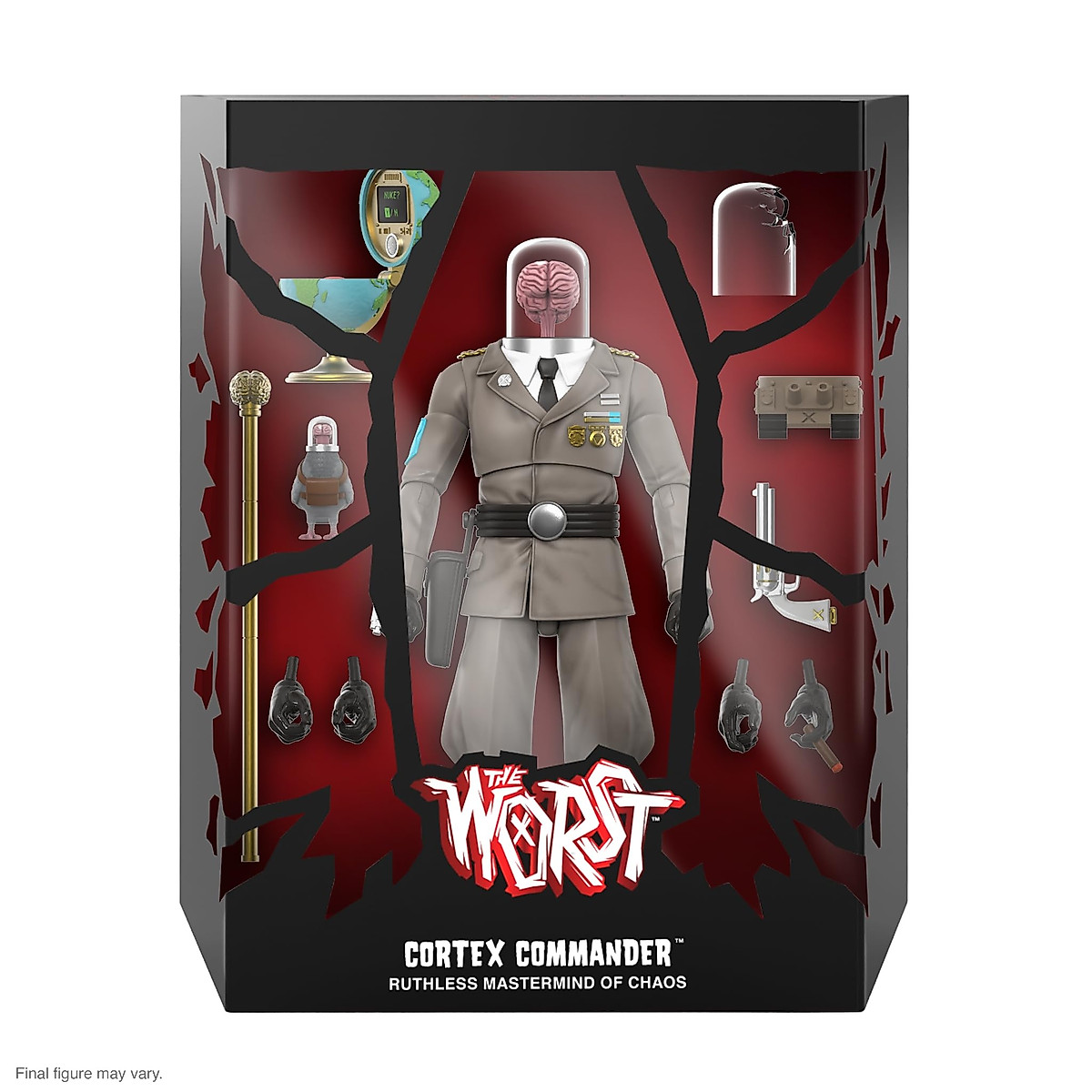 Super7 ULTIMATES! The Worst Cortex Commander - 7" The Worst Action Figure with Accessories Collectibles and Retro Toys