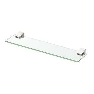 Gatco 5666 A-Line Glass Shelf, Satin Nickel