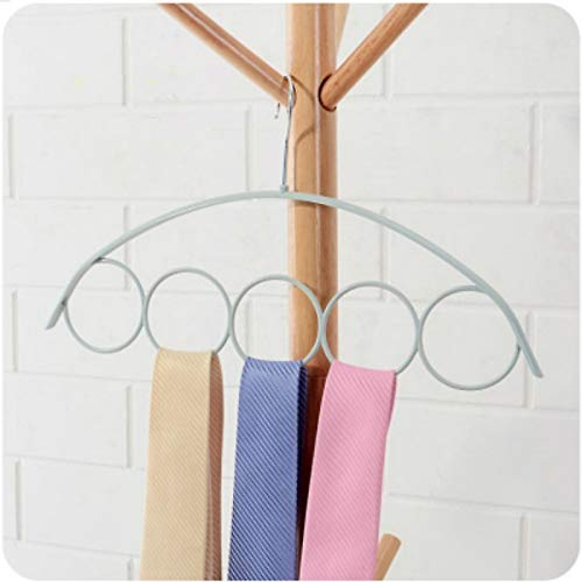 n/a 1PC 5 Hole Scarf Wraps Shawl Storage Hanger Ring Rope Slots Holder Hook Ring Ties Hanger Belt Rack Scarves OrganizerHolder Hook (Color : 2)