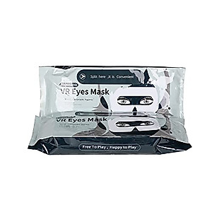 HEIXIAOYU 100 Pcs Disposable VR Face Mask Breathable Cover Eye Mask for VR Nonwoven Fabric Sanitary VR Mask Rift, VR Eye Cover Pad (White)